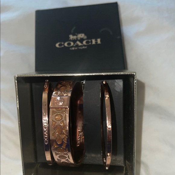 Coach | Jewelry | Coach Rose Gold Bangle Set | Poshmark